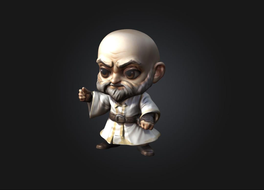 Chibi Monk STL File 3D Printable Miniature for Tabletop Games and ...