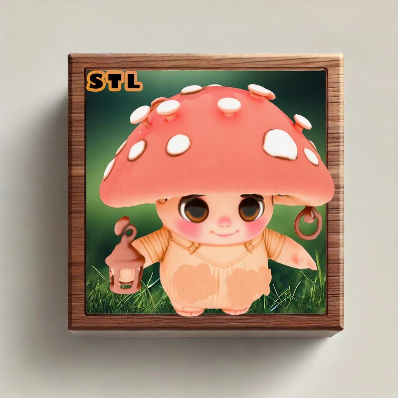 Cute Fairy Mushroom Sprite Whimsical Garden Creature With Lantern STL ...