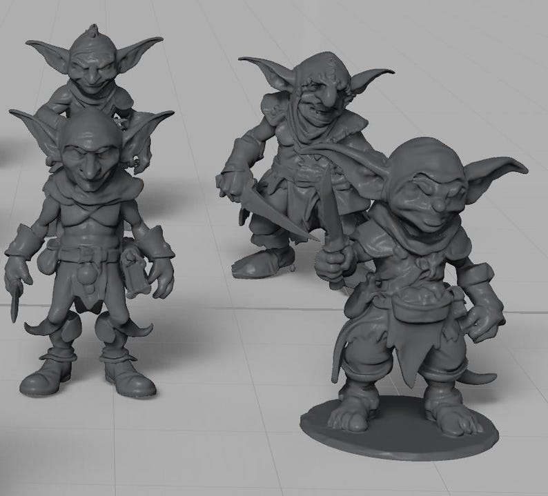 17x Goblin Gang STL Bundle - Sneaky Types With Knives and Swords - D&D ...
