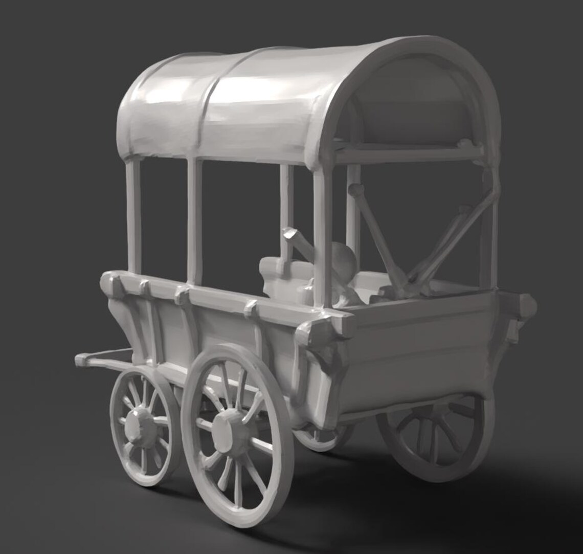 Medieval Pull Cart | 3D Printable STL File | Fantasy Accessory - for ...
