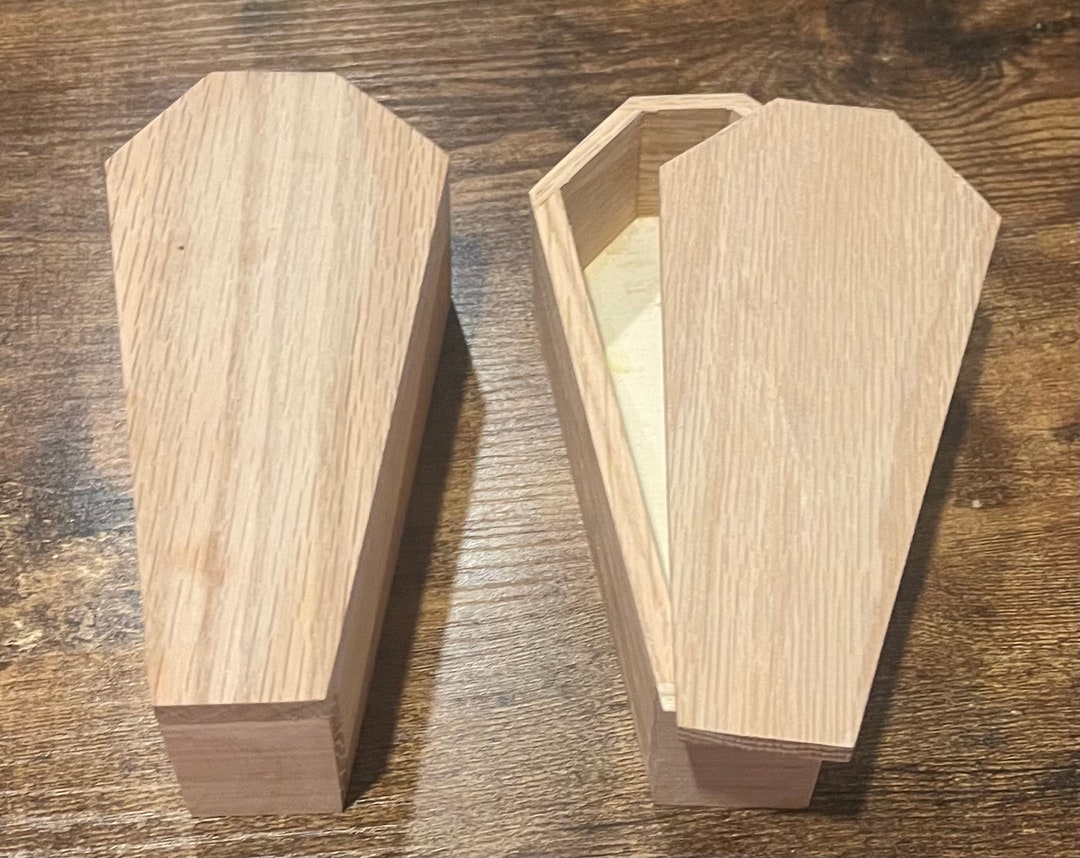 Oak Mini Coffins: Halloween Party Favors, Decorations (6”x3”) - Etsy