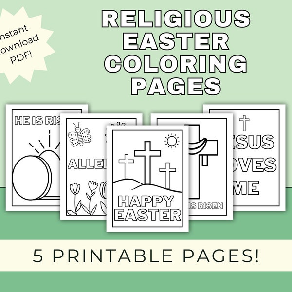 Catholic Easter Coloring Pages - Etsy