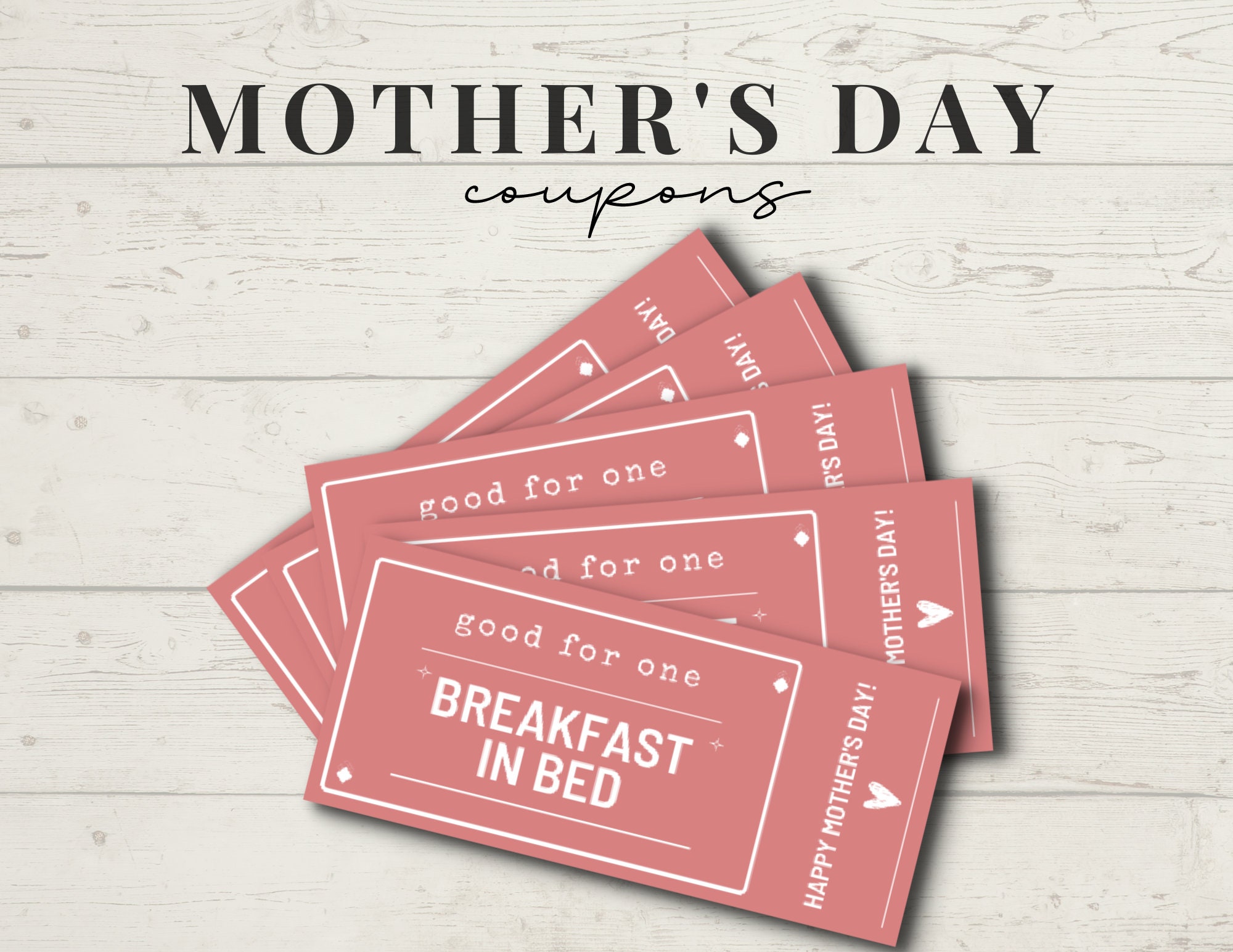 Printable Mother's Day Coupons, Personalized Mother's Day Certificates ...