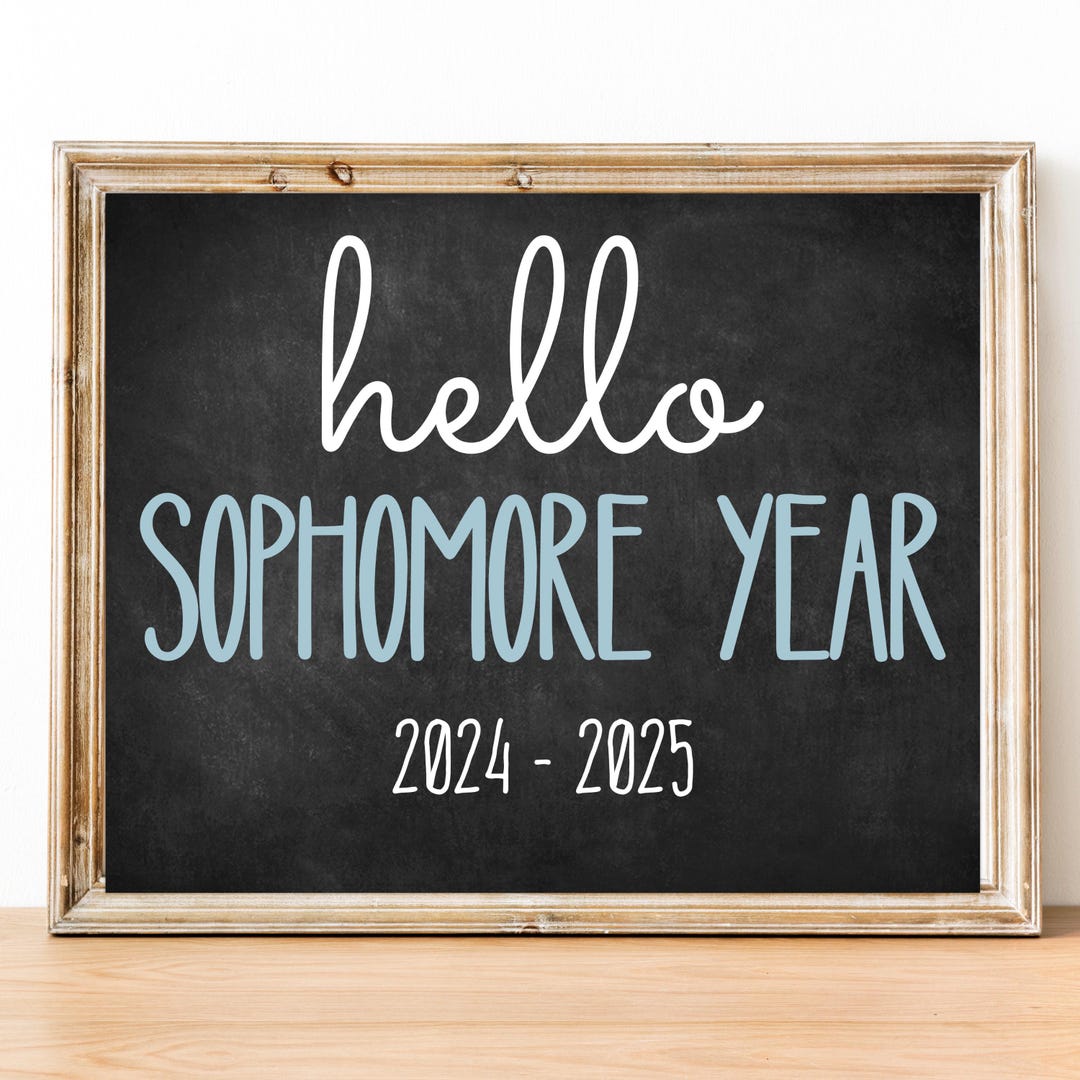 First Day of 10th Grade Sign Printable, Modern Back to School 2024-2025 ...