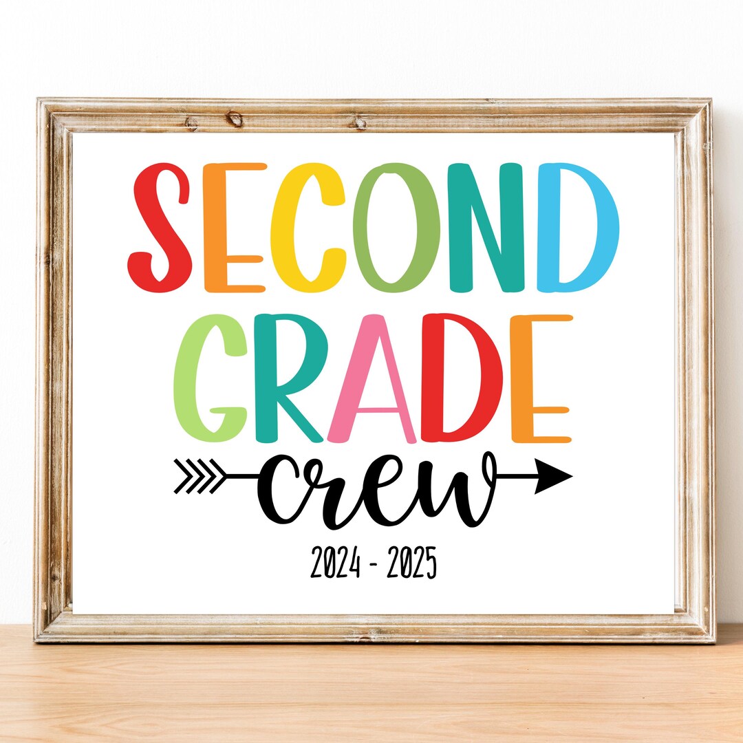 First Day of 2nd Grade Sign, First Day of School Sign, Printable 2nd ...