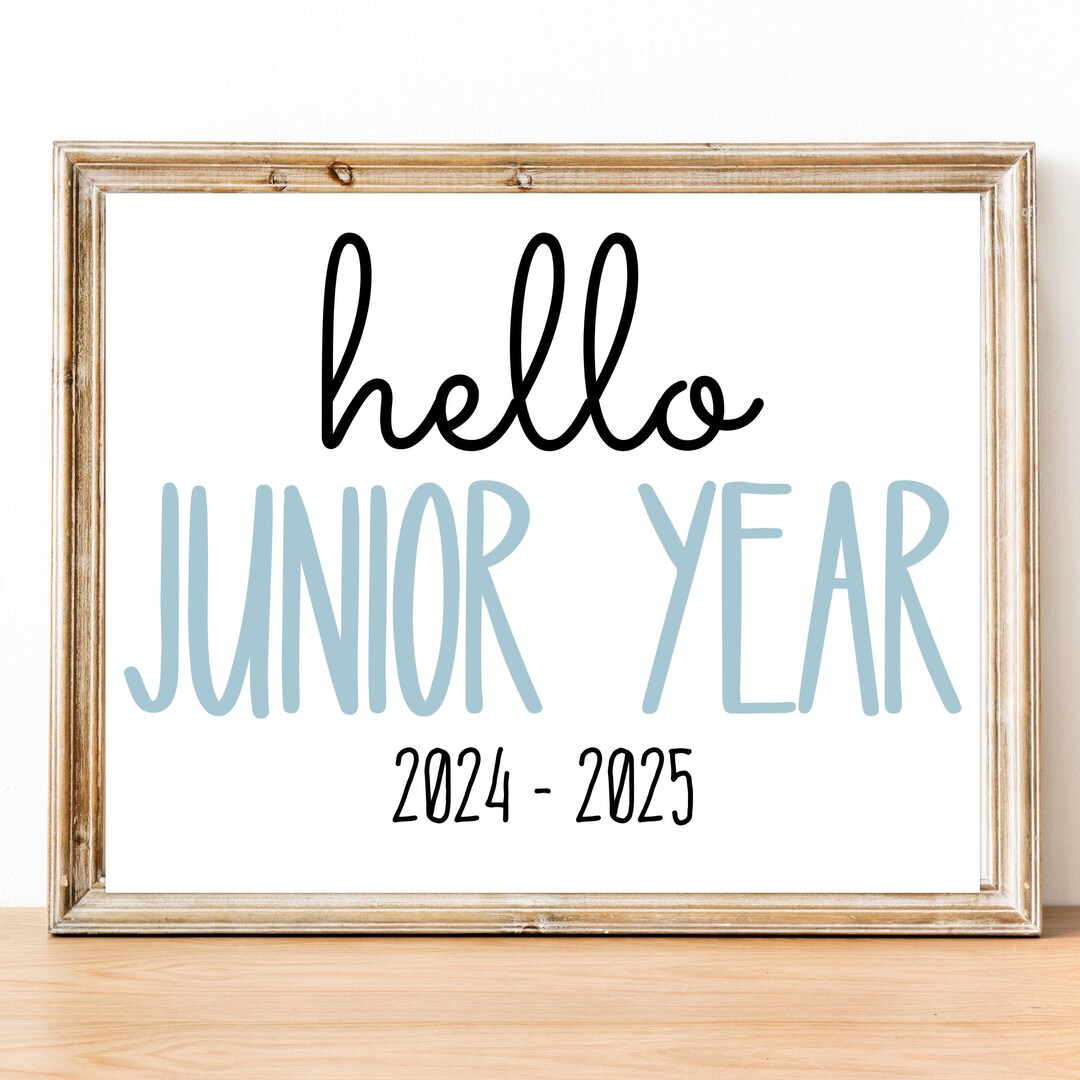 First Day of 11th Grade Sign Printable, Modern Back to School 2024-2025 ...