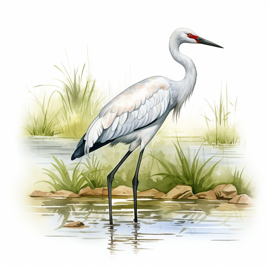 8 Storke Clipart, Storke Clip Art, Printable Watercolor Clipart, 8 High ...