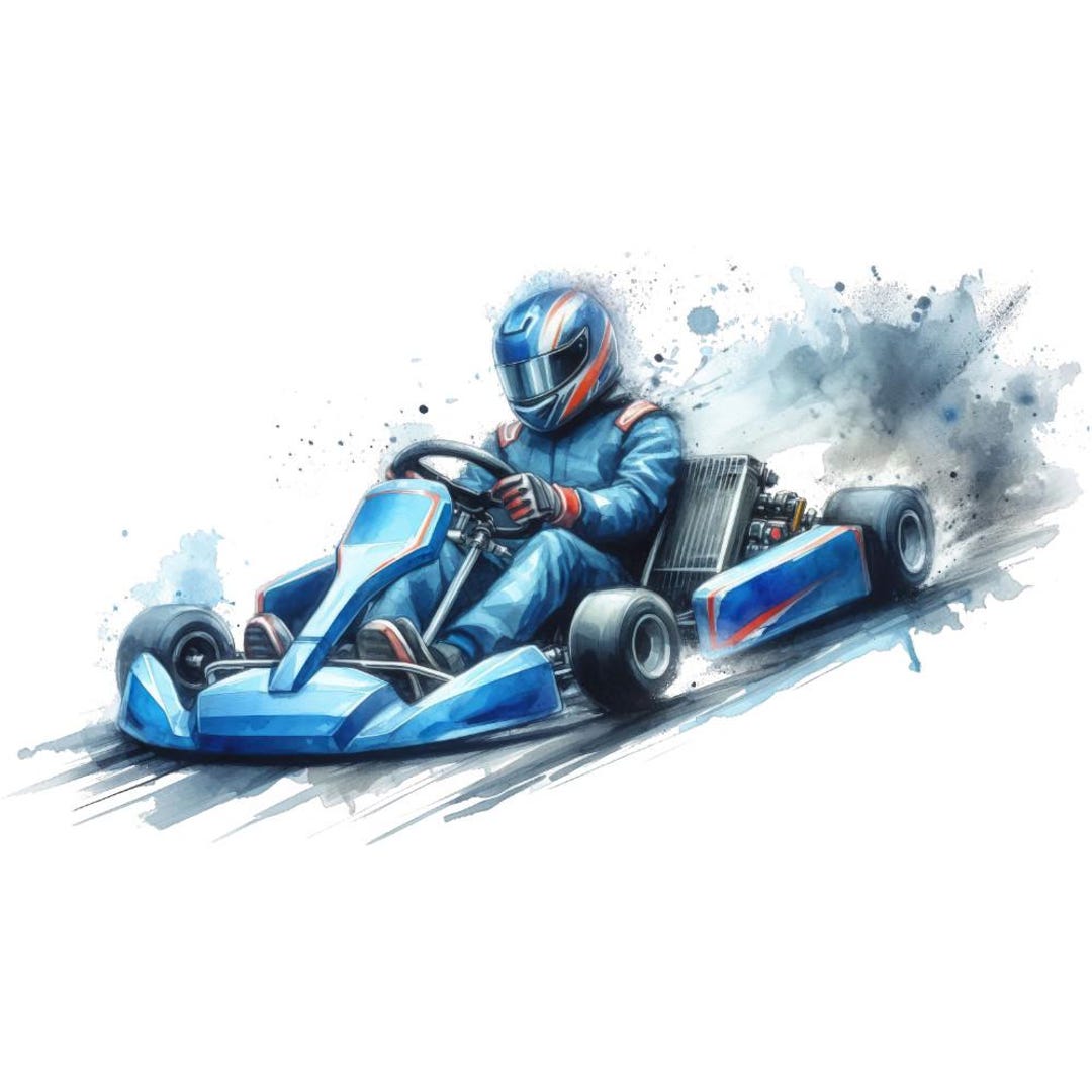 11 BLUE Go-kart Clipart | PNG Format for Commercial Use, Instant ...