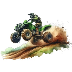 Quad Bike Clipart, Quadbike Images 11 Watercolor Clip Art, Printable ...