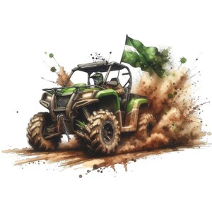 Quad Bike Clipart, Quadbike Images 11 Watercolor Clip Art, Printable ...