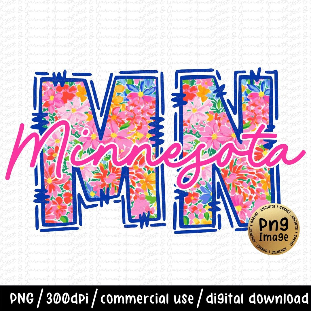 Minnesota Preppy Summer Shirt Design PNG, Trendy Minnesota Png, Blue ...