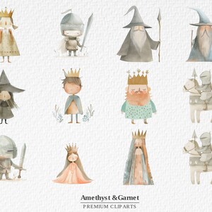 Dragon Watercolor Clipart, Knight Digital Clipart, Fairy Tale Graphics ...