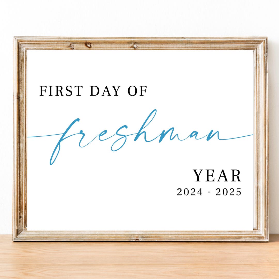 First Day of 9th Grade Sign Printable, Modern Back to School 2024-2025 ...