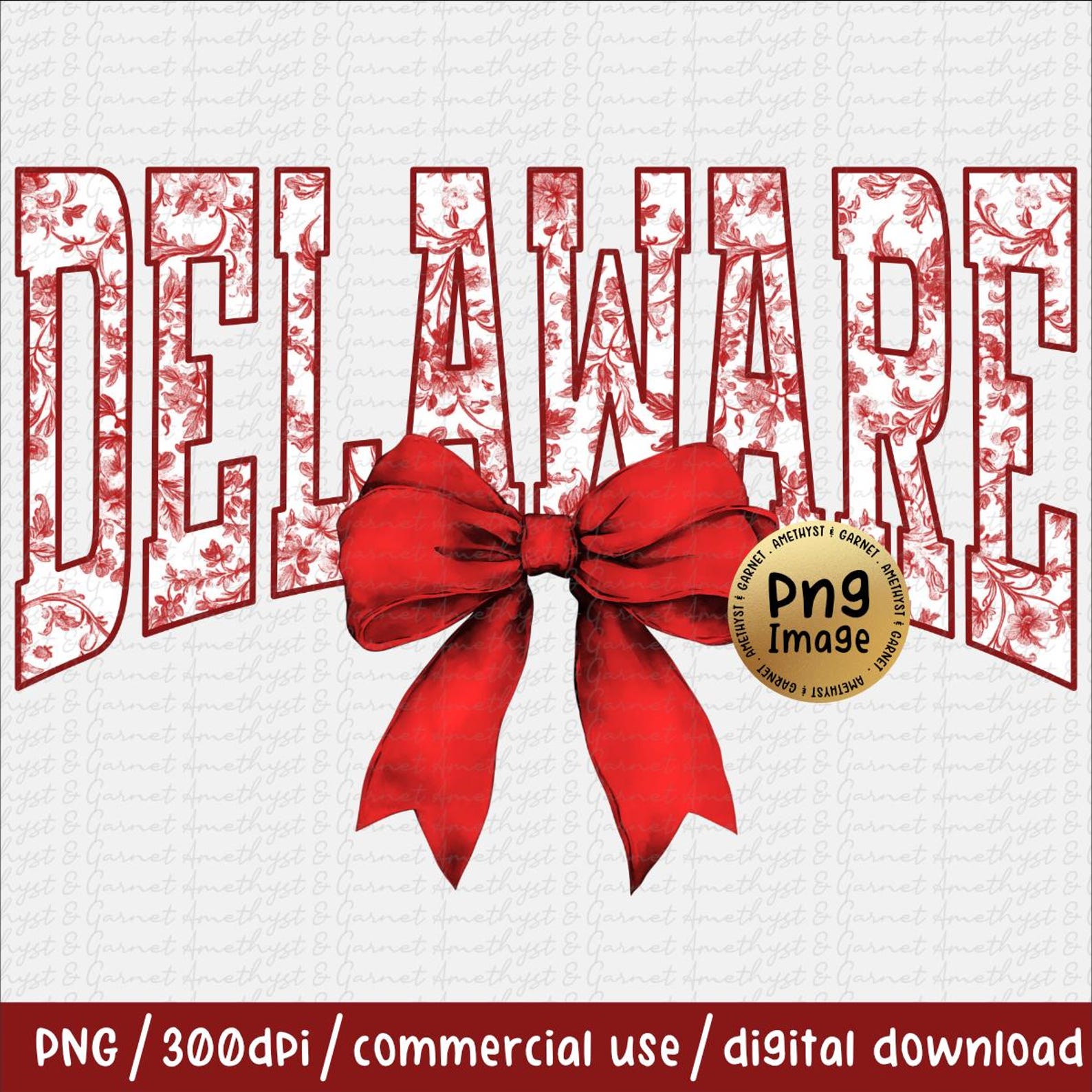 Delaware Red State USA Shirt Design PNG, Trendy Delaware Png, Red ...