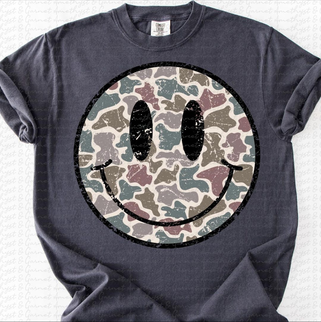 Camo Smiley Face PNG Hunters Wife PNG Seasonal Widow PNG Duck Hunting ...