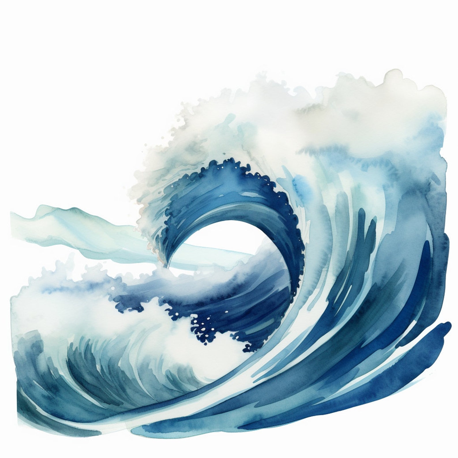 Wave Clipart Serene Wave Clipart Bundle 11 High-quality Images Ocean ...