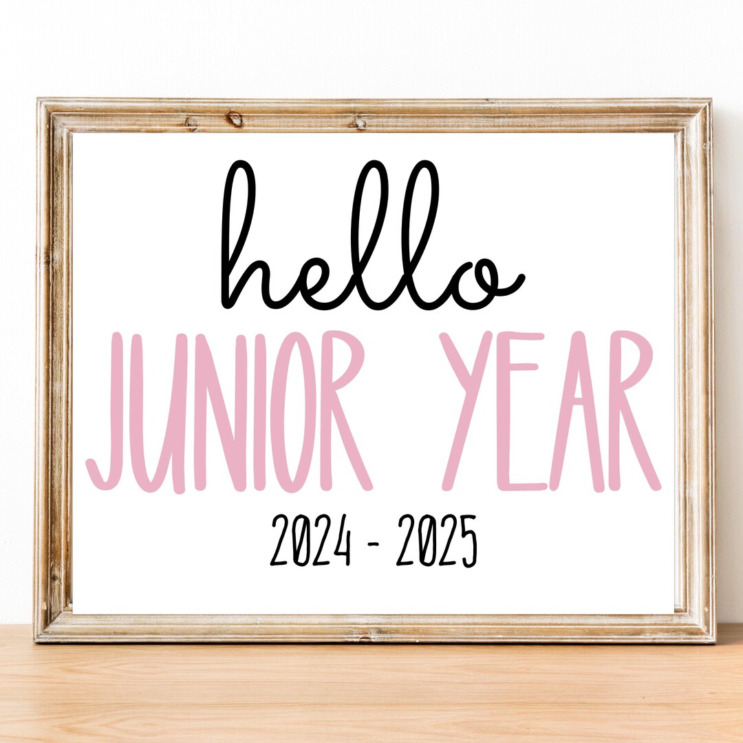 First Day of 11th Grade Sign Printable, Modern Back to School 2024-2025 ...