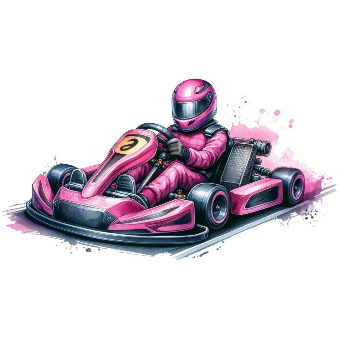 12 PINK Go-kart Clipart | PNG Format for Commercial Use, Instant ...