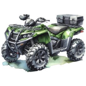 Quad Bike Clipart, Quadbike Images 11 Watercolor Clip Art, Printable ...