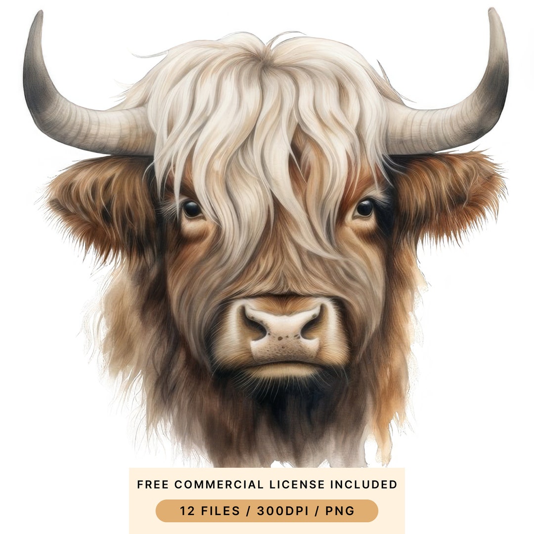 12 Yak Clipart Bundle - Transparent PNG Collection, Digital Prints ...