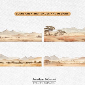 Watercolor Safari Animals PNG Clipart, Safari Family Clipart, Safari ...