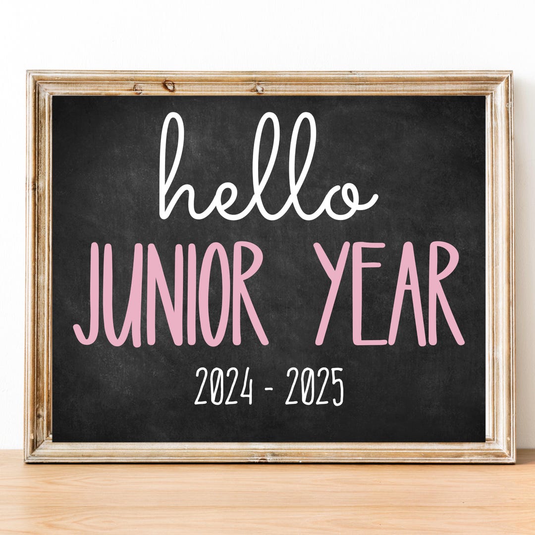 First Day of 11th Grade Sign Printable, Modern Back to School 2024-2025 ...