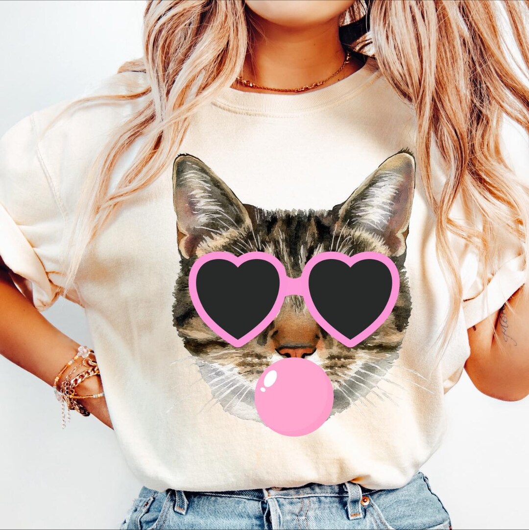 Cat Blowing Bubble Png Cat PNG Cat Mascot Preppy PNG Preppy Mascot PNG ...