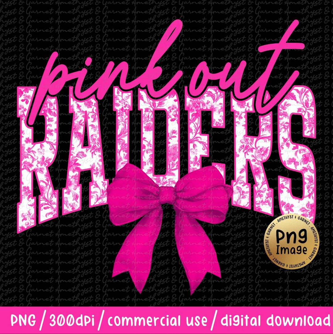 Pink Out Raiders PNG, Breast Cancer Awareness Game Day PNG, School ...