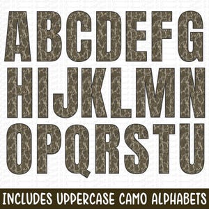 Old Camo PNG Alphabet Set, Army Old Camouflage, Digital Design ...