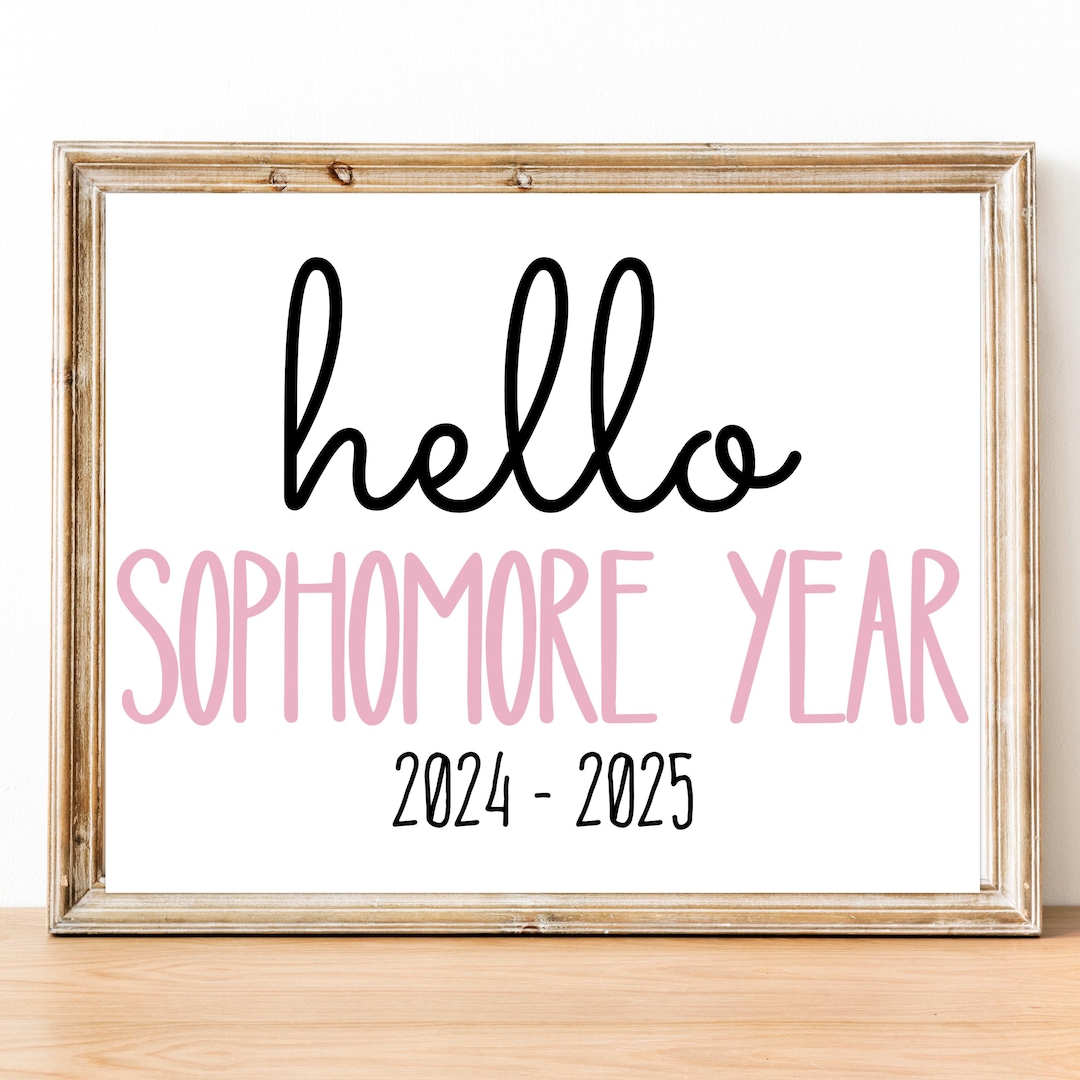 First Day of 10th Grade Sign Printable, Modern Back to School 2024-2025 ...