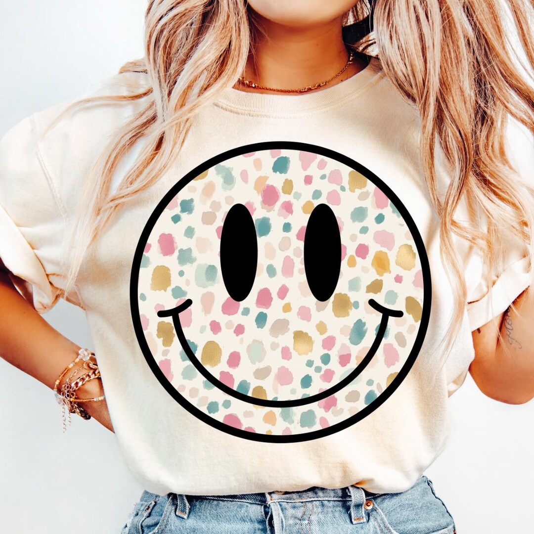 Colorful Pastel Splotches Smiley Face PNG Colorful Checkerboard Smiley ...