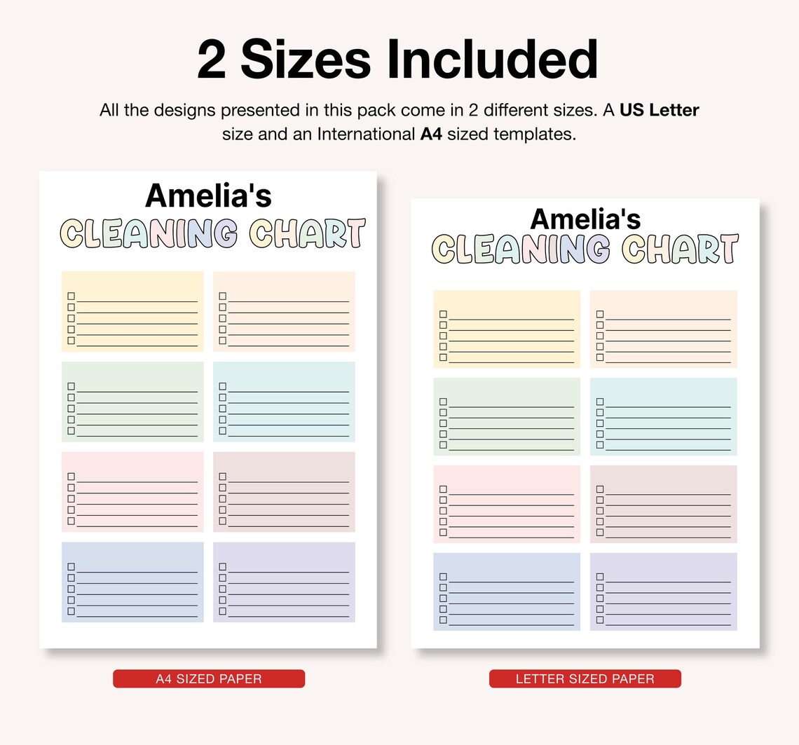 Editable Cleaning Card Room Cleaning Checklist Cleaning Planner ...