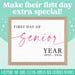 Minimalist First Day of Senior Year Sign Printable, Modern Back to ...