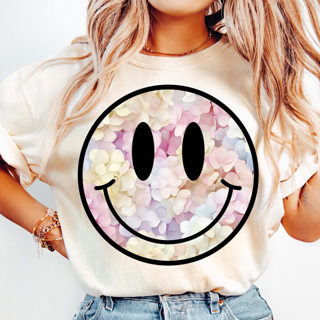 Pastel PNG Retro Smiley Face PNG Retro Flowers PNG Fall Vibes Floral ...