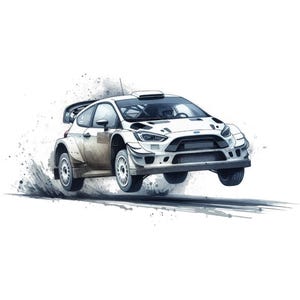 12 WHITE Rally Cars Png Bundle,high Quality Png,rally Car Transparent ...