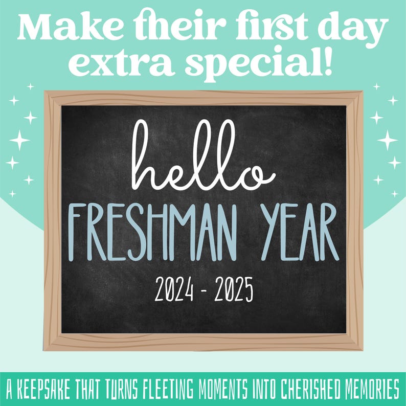 First Day of 9th Grade Sign Printable, Modern Back to School 2024-2025 ...