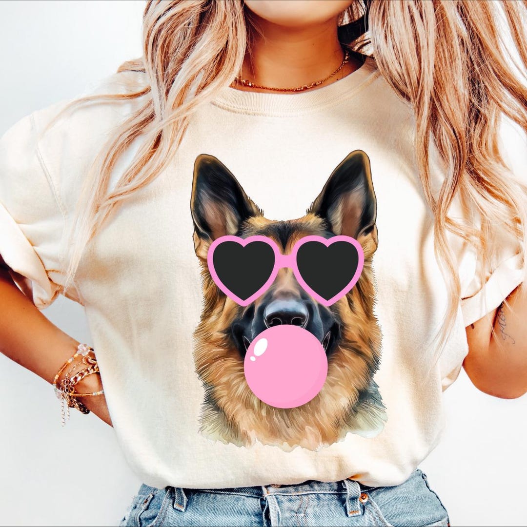 German Shepherd Dog Blowing Bubble Png Mascot Preppy PNG Preppy Mascot ...