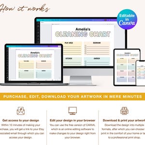 Editable Cleaning Card Room Cleaning Checklist Cleaning Planner ...