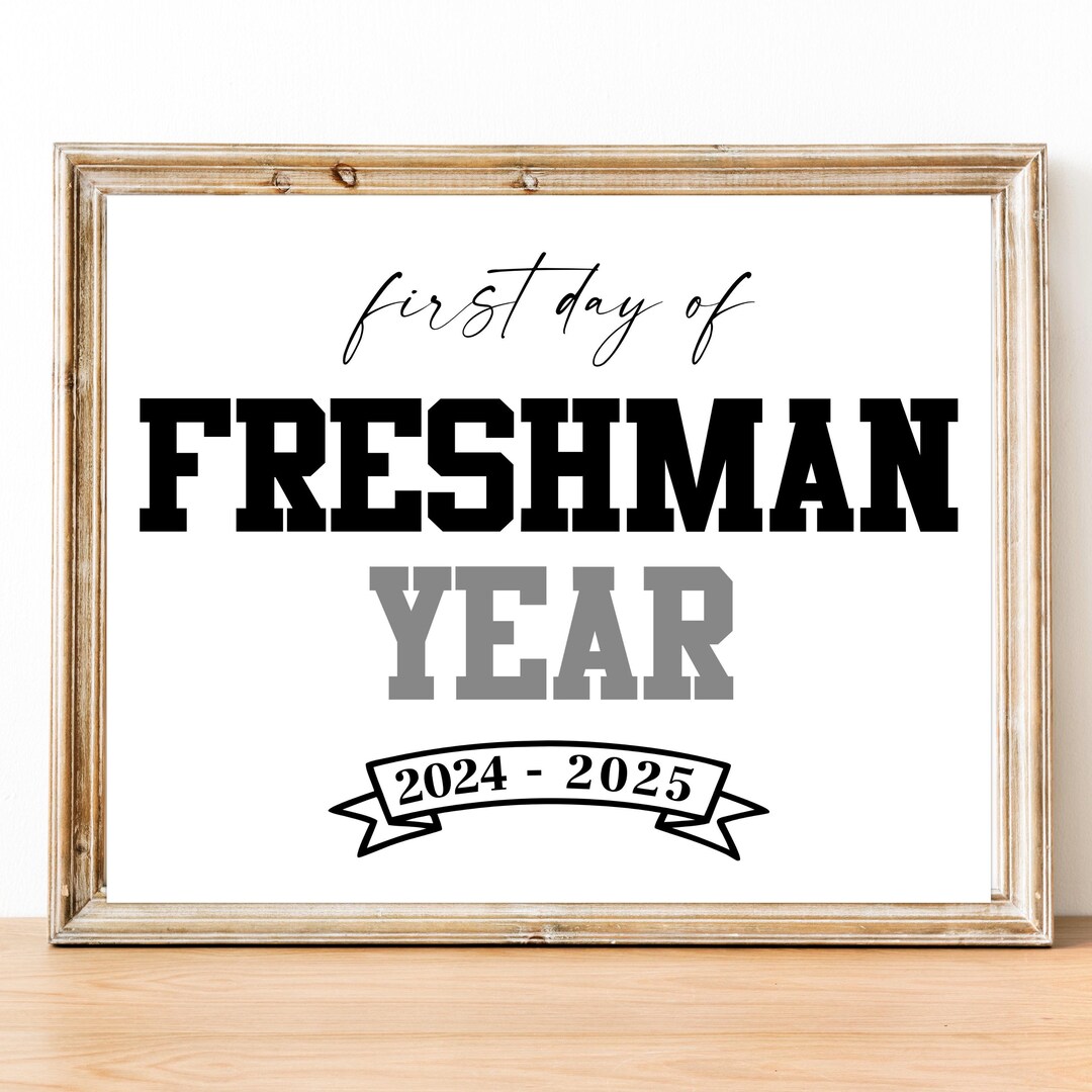 First Day of 9th Grade Sign Printable, Modern Back to School 2024-2025 ...