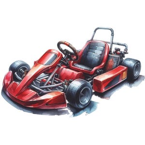 11 RED Go-kart Clipart | PNG Format for Commercial Use, Instant ...