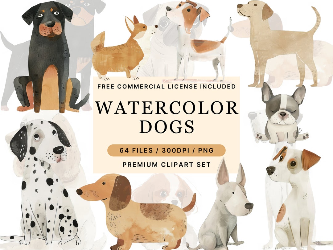 Cute and Funny Dog PNG Clipart Bundle |high Quality 300DPI Images ...