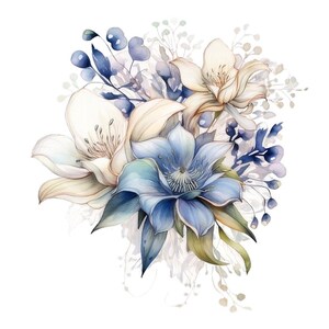 11 Boho Flowers Clipart ,commercial Use, Printable Watercolor Clipart ...