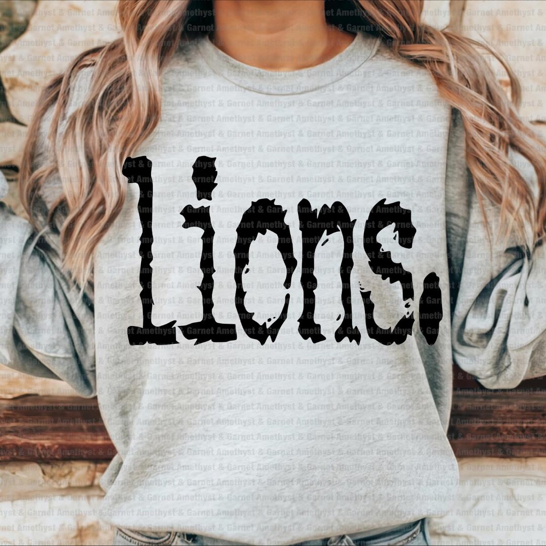 Lions Retro Typewriter Distressed School Spirit PNG, School Mascot, Go ...
