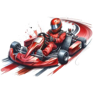 11 RED Go-kart Clipart | PNG Format for Commercial Use, Instant ...