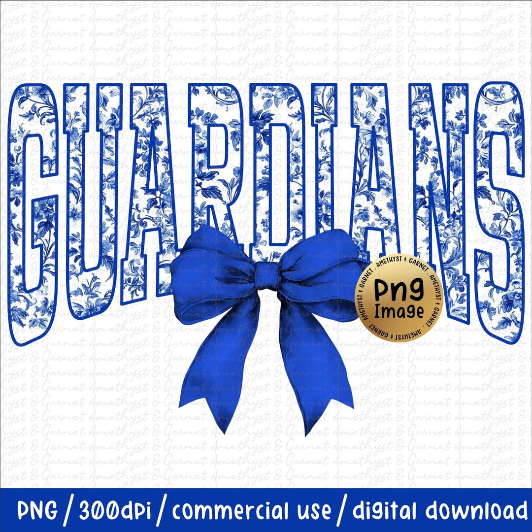 Guardians Royal Blue Floral Toile Chinoiserie Team Water Color Coquette ...