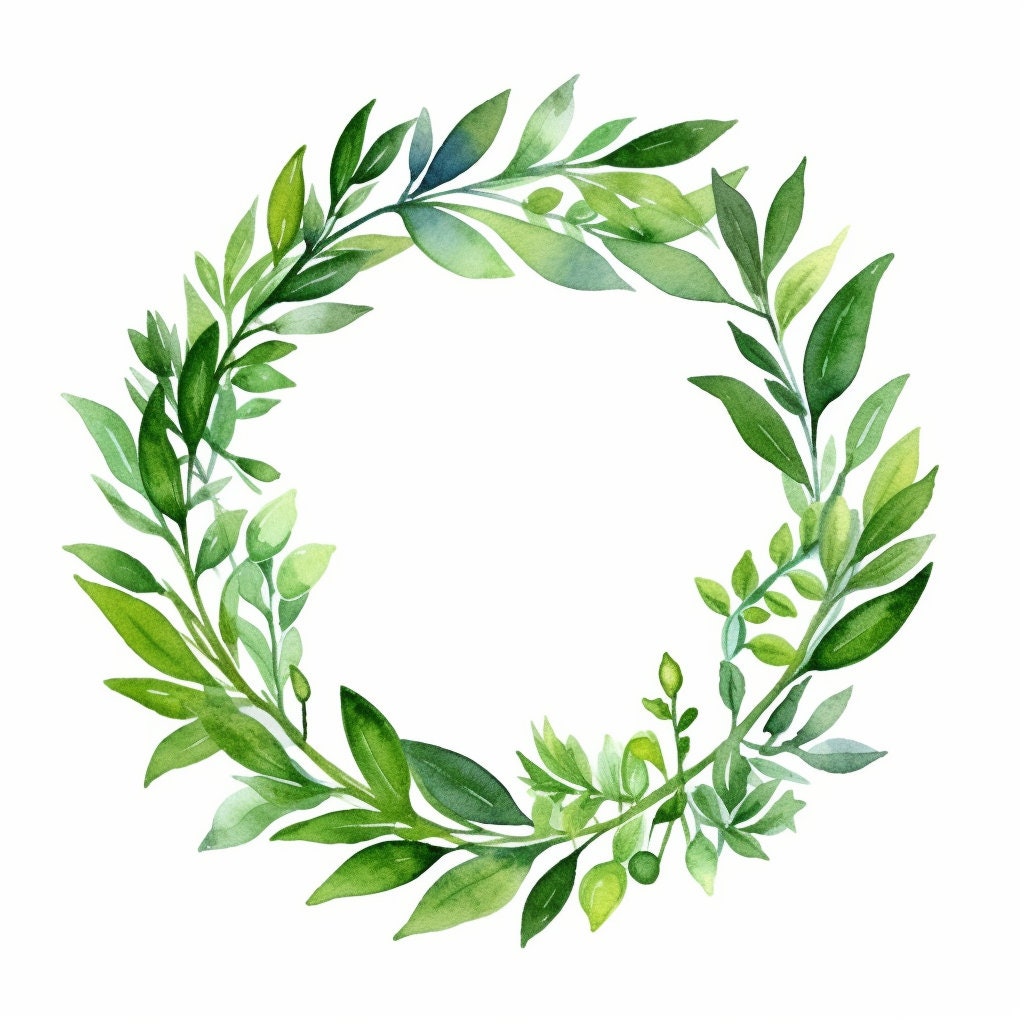 Eucalyptus Wreath, Eucalyptus Clipart, Watercolor Clipart, Greenery ...