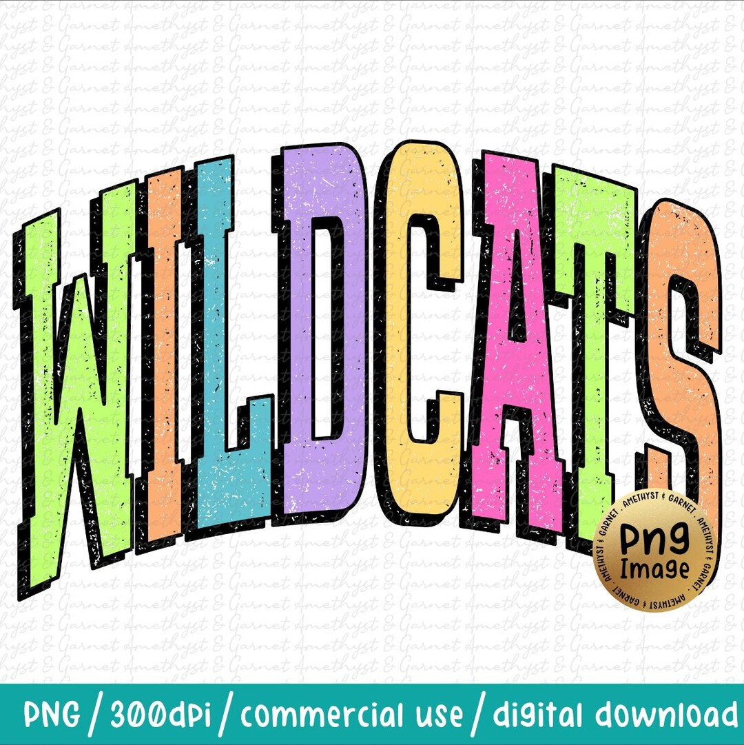 Wildcats Neon Trendy Wildcats Mascot PNG, Wildcats Mama Shirt Design ...
