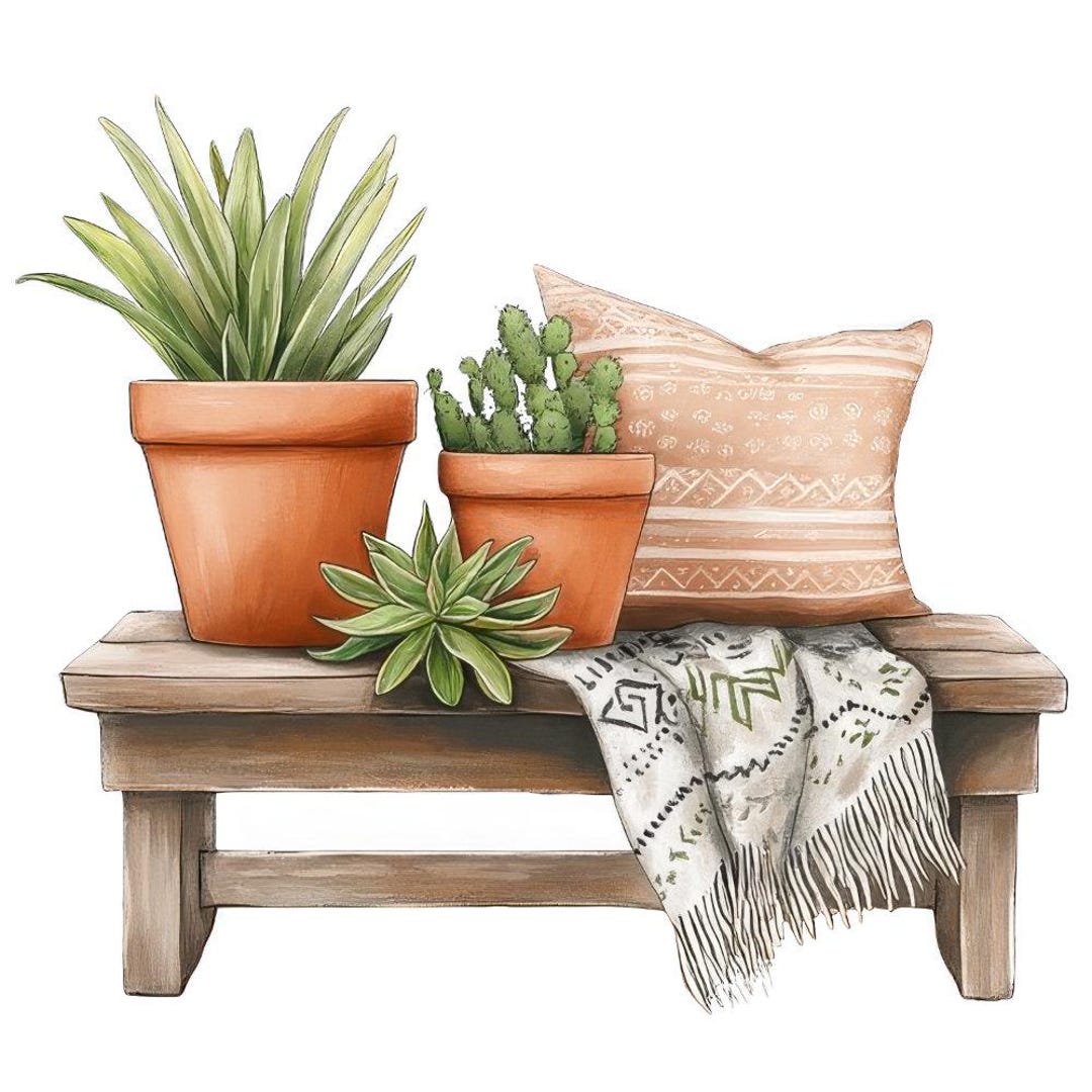 11 House Plants Clipart ,commercial Use Printable Watercolor Clipart ...