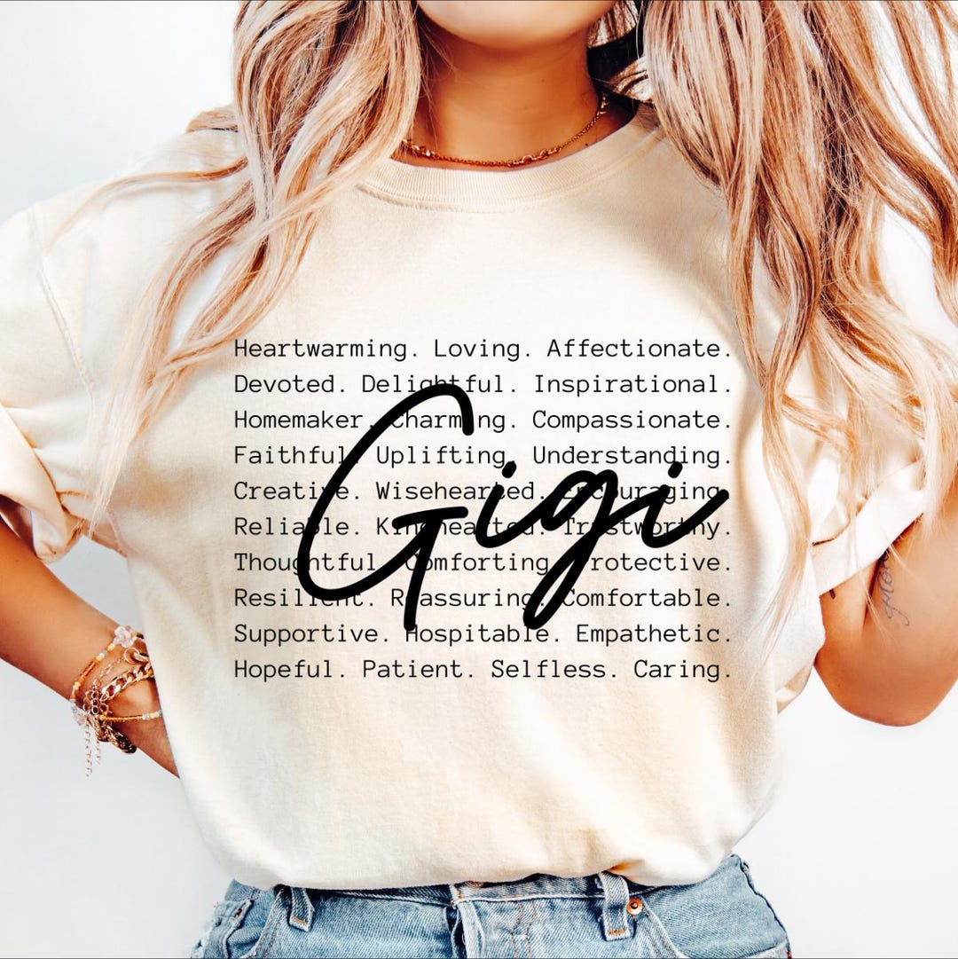 Gigi Words Png Svg, Gigi Definition Png Svg, Grandma Appreciation Retro ...