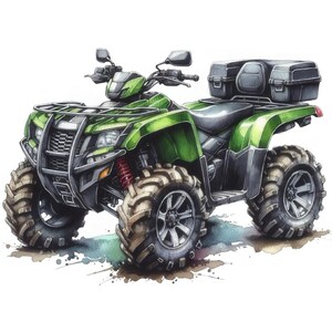 Quad Bike Clipart, Quadbike Images 11 Watercolor Clip Art, Printable ...
